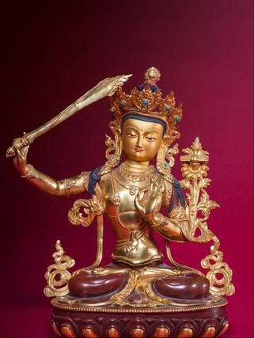 Статуя Манджушри Будда бронзовая