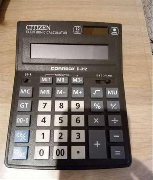 Калькулятор Citizen Correct, D-312, 12-разрядный