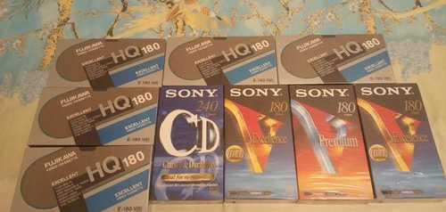 VHS кассеты новые. Sony, Fujikawa