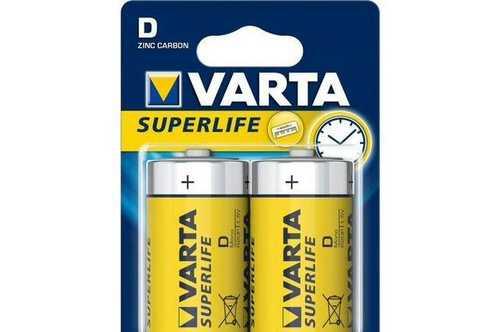 Батарейка Varta R20/2BL superlife 2020
