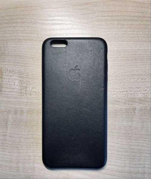 Чехол Apple для iPhone 8 Plus кожа чёрный