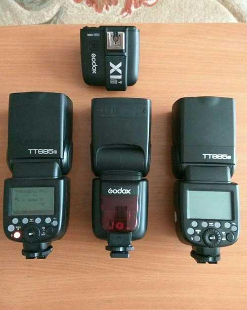 Вспышки 3 шт Godox TT685S для Sony и синхронизатор