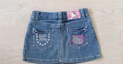 Джинсовая юбка Hello Kitty на рост 122-128 см