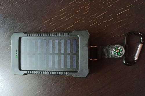 Павербанк 10000mah внешний аккумулятор с солнечной