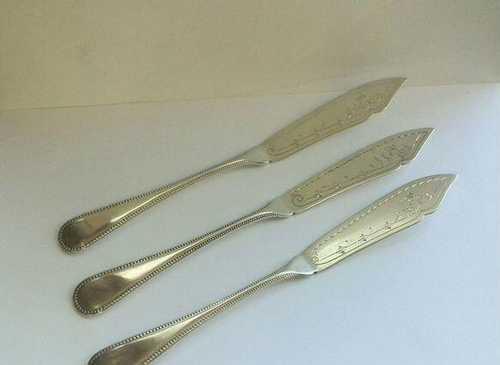 Антикварные серебряные ножи полностью серебро