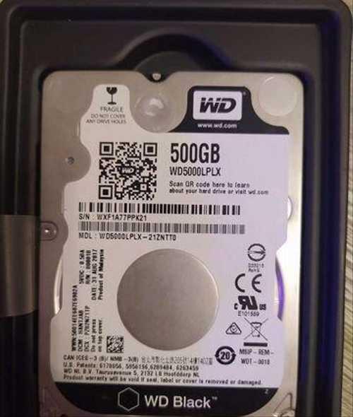 Гибридный жёсткий диск WD Black 500гб 2.5 7200RPM