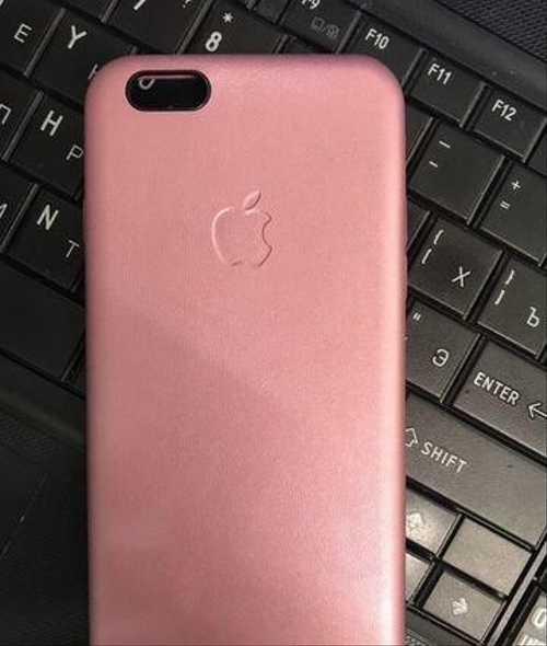 Чехол iPhone 6 Leather Case перламутровый розовый