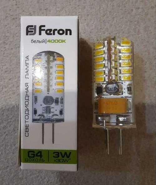 Лампа Feron G4 3Вт 4000К