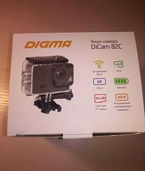 Экшн камера digma dicam 82c 4k обзор