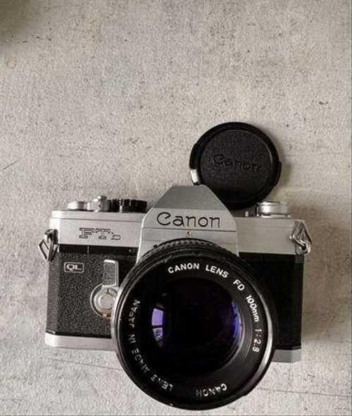 Canon FTb QL + Canon FD 100 mm f/2.8
