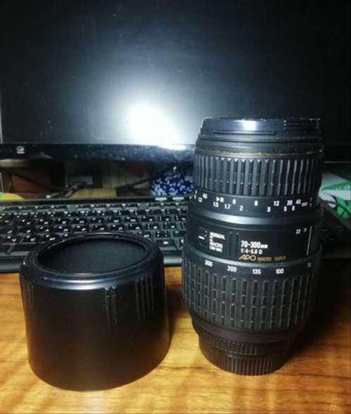 Объектив sigma 70-300 mm 1:4-5.6 d macro для nikon