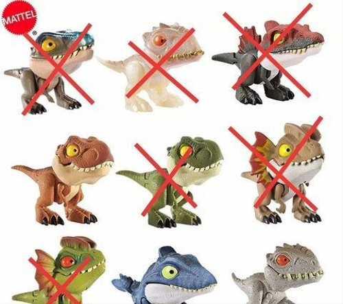 Цепляющиеся динозаврики Jurassic world Mattel новы