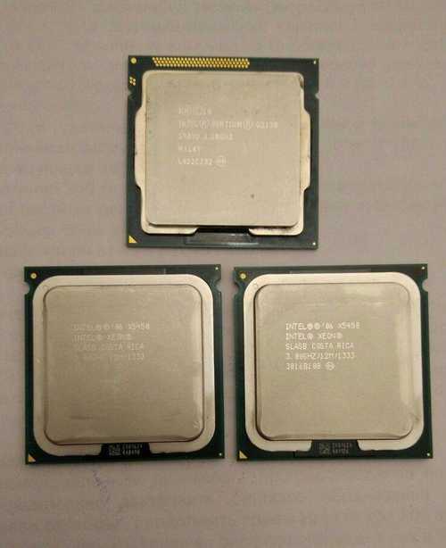 Intel G2130 (1155 3,2Ghz) и 2 Xeon x5450