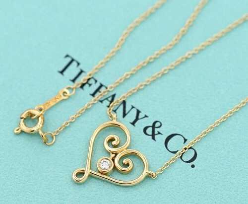 Tiffany & Co бриллиант 750 золото 40 см подвеска