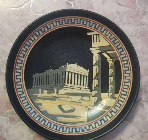 Сувенирная настенная тарелка Греция