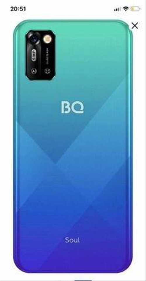 Смартфон BQ soul ocean blue, 16gb