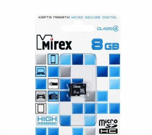 Карта памяти Mirex microSD, 8 Гб, sdhc, класс 4