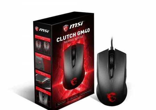 Мышка USB optical gaming clutch GM40 black MSI