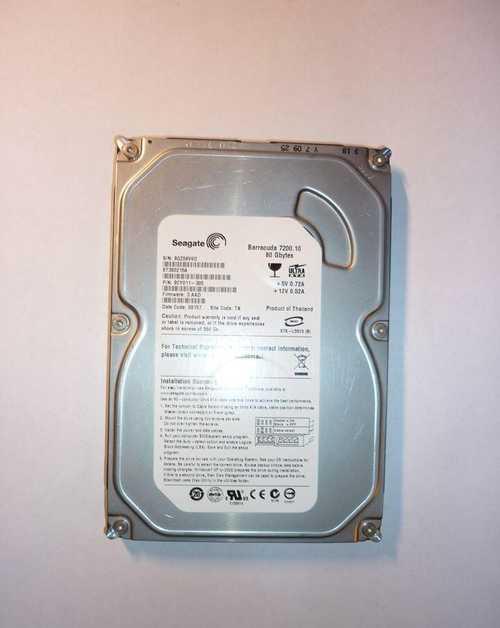 Жесткий диск (HDD) ide 80 gb seagate 7200
