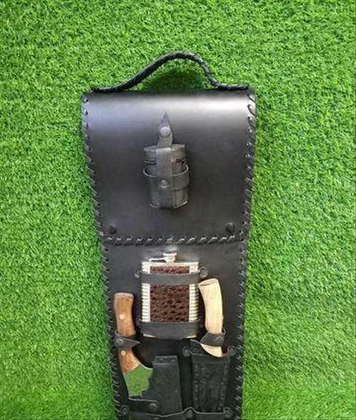 Набор шампуров "кизляр" 40см В кожаном колчане