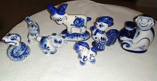 Гжелевые фигурки