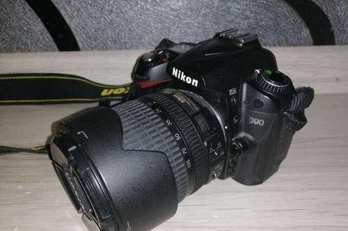 Зеркальный фотоаппарат nikon d90, вспышки, объекти