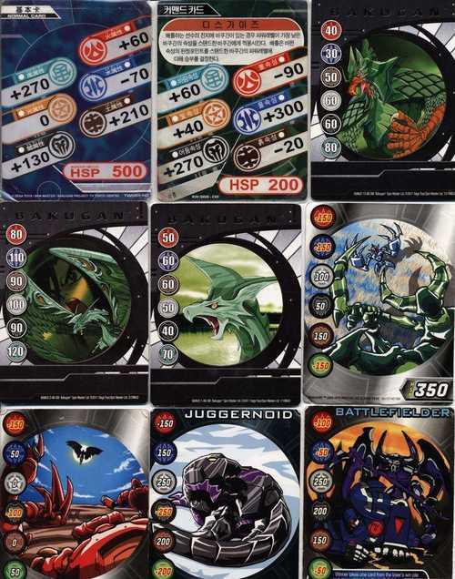 Карточки Bakugan (24 шт.)