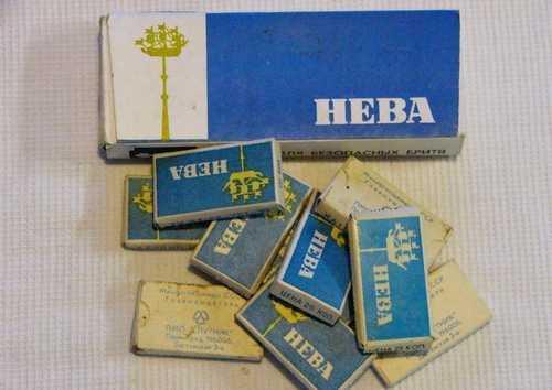 Новые лезвия для безопасного бритья "Нева" СССР