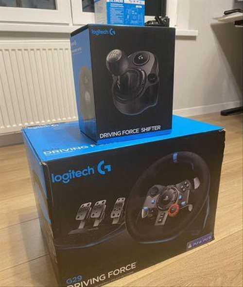 Руль Logitech g29 + шифтер Logitech Shifter