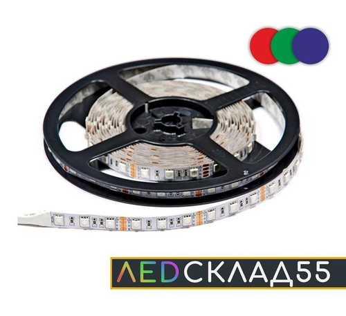 Светодиодная лента эко RGB5050-30-7.2W