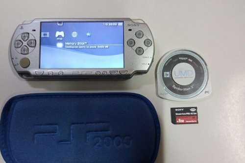 PSP 2006 Silver читает игры с диска и флешки