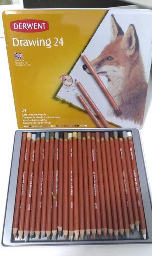 Набор цветных карандашей Derwent Drawing 24