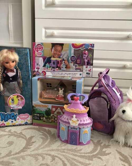 Игрушки пакетом sylvanian families, my little pony