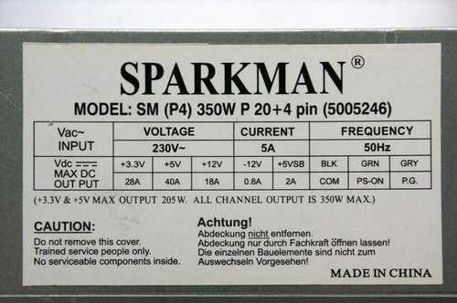 Sparkman sm 350w схема