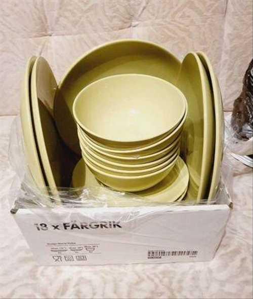 Набор посуды тарелки IKEA фэгрик