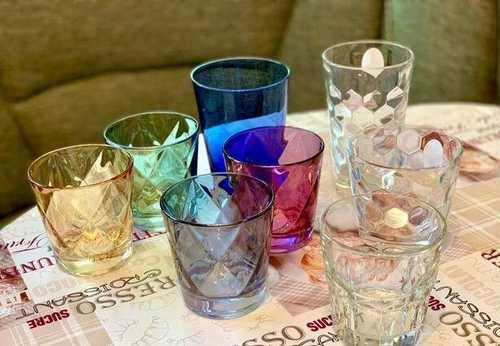 Набор стаканов, Vidivi, Италия, цветное стекло