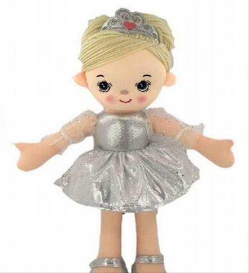 Кукла мягконабивная ABtoys балерина, 30 см, цвет серебристый (M6002)
