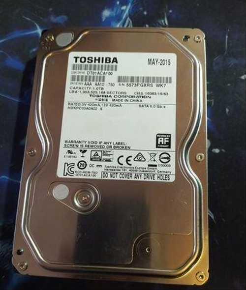 3.5 Жесткий диск Toshiba 1тб SATA III