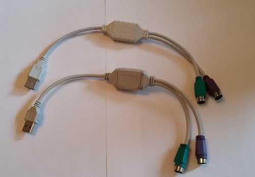 Переходник USB A - PS/2 для клавиатуры или мышь