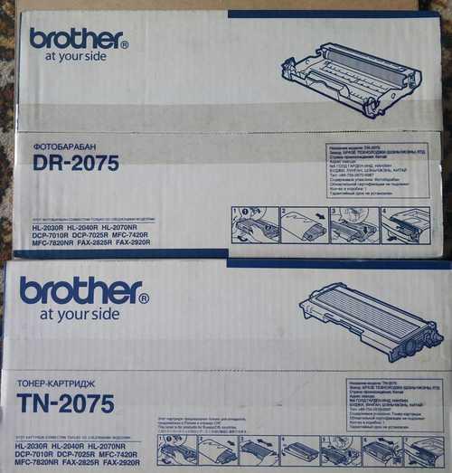 Картридж Brother TN-2075, барабан Brother DR-2075