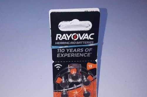 Батарейки Rayovac 13(PR48) для слуховых аппаратов