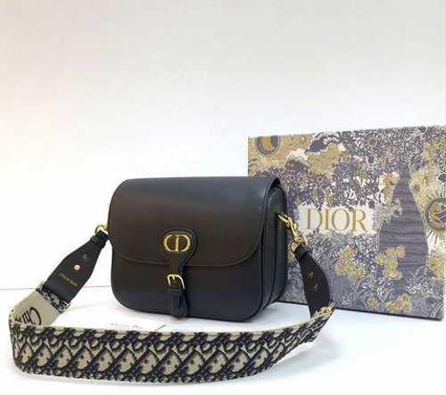 Женская сумка C. Dior Bobby из кожи черная новая