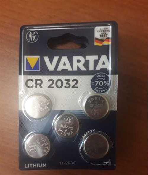 Батарейки cr2032 varta lithium