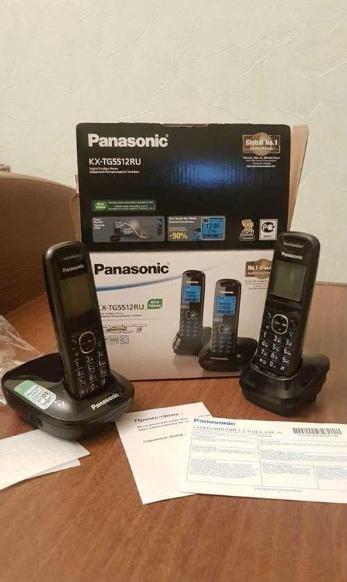 Телефон Panasonic KX-TG5512RU 2 Трубки Эксклюзив