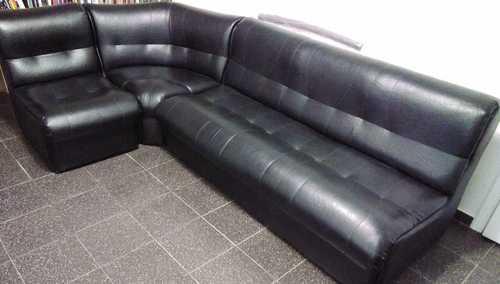 Угловой офисный диван из экокожы 250х150