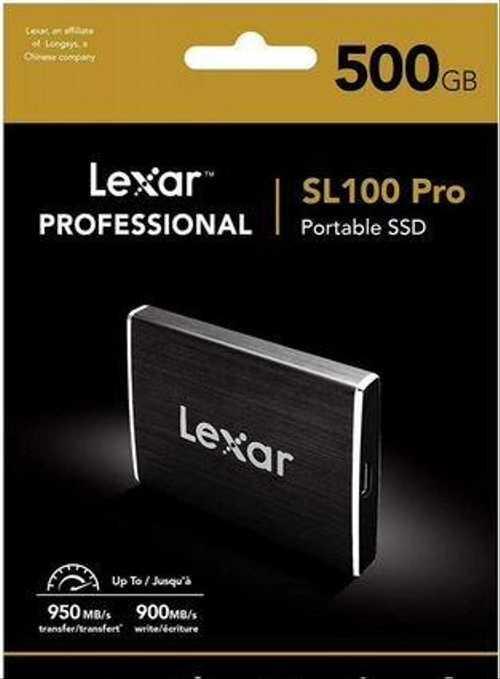 Внешний SSD 2.5'' Lexar LSL100P-500RB, новый, чек