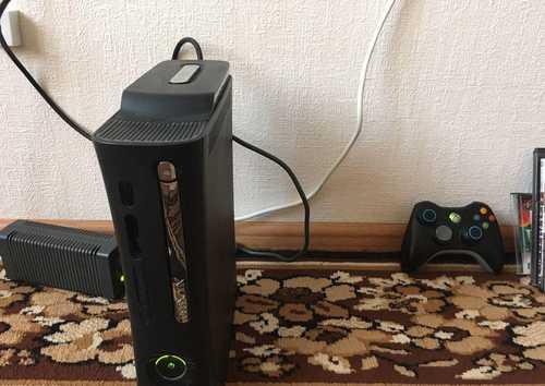 Xbox 360 + диски перепрошитый дисковод