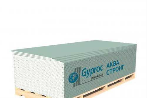 Гипсокартон усиленный 15 мм Gyproc Аква Стронг