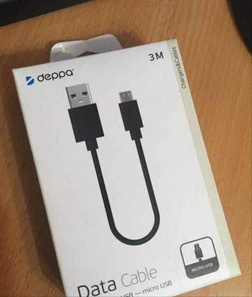 Кабель Deppa USB - microUSB (72229), 3 метра