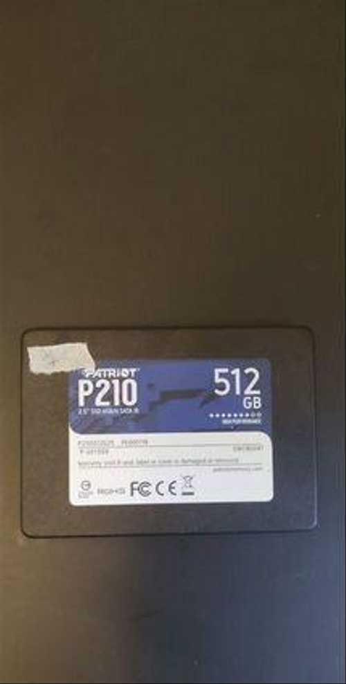Продам SSD 512Gb Patriot p210 PE000718